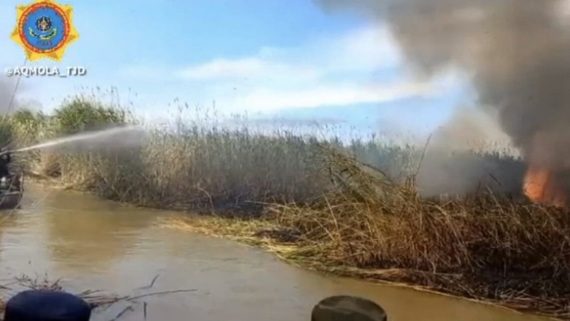 78 people involved in extinguishing fire in Korgalzhyn Reserve in ...