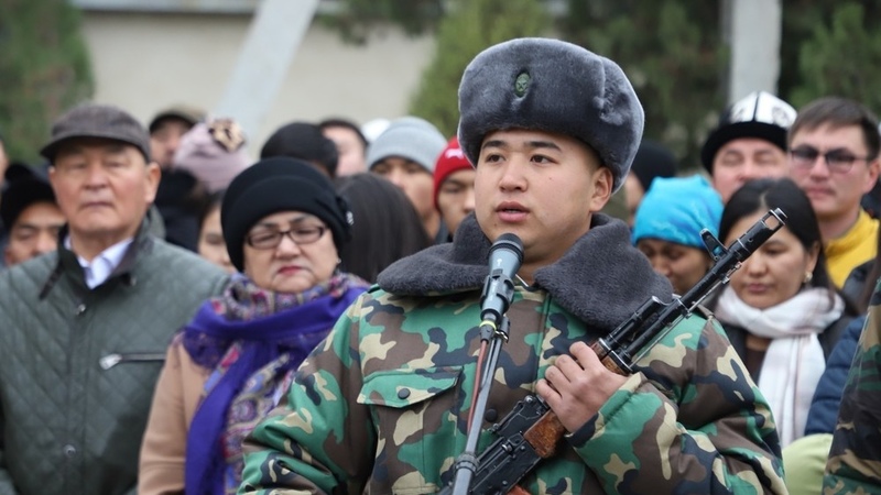 Recruits of security and supply battalion of GKNB take oath - AKIpress ...
